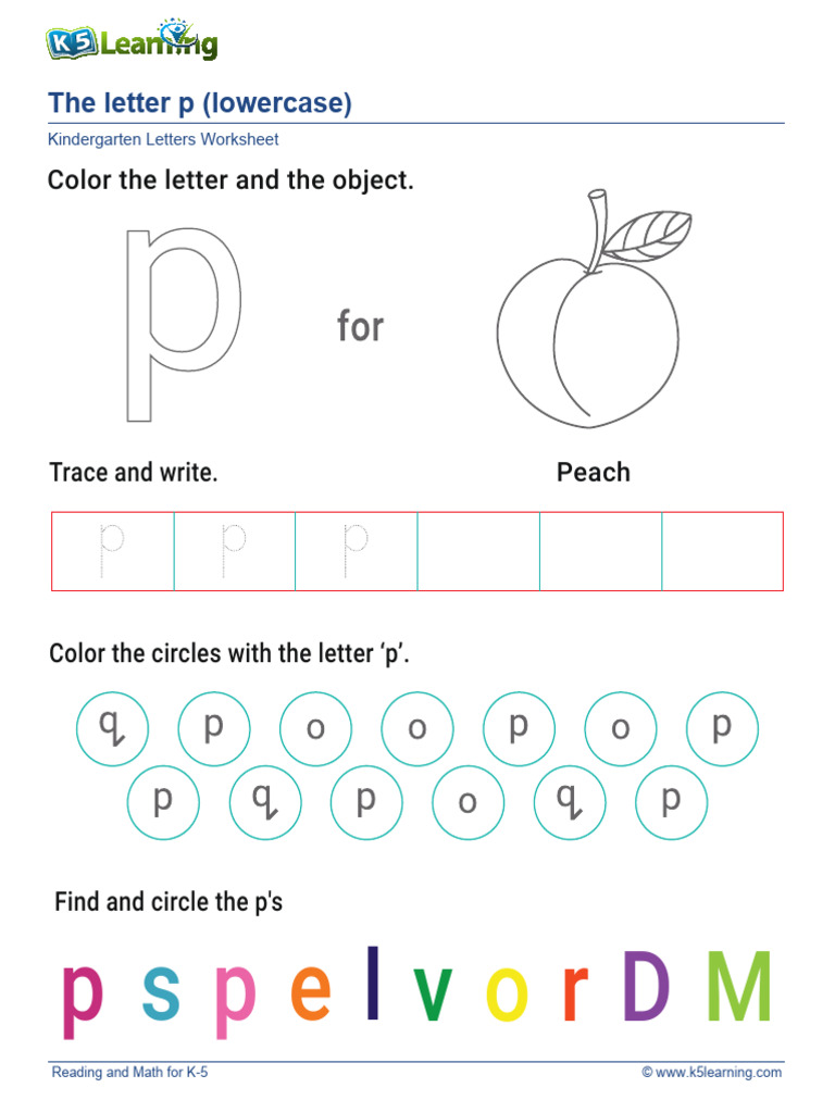 The Letter P (Lowercase) | PDF