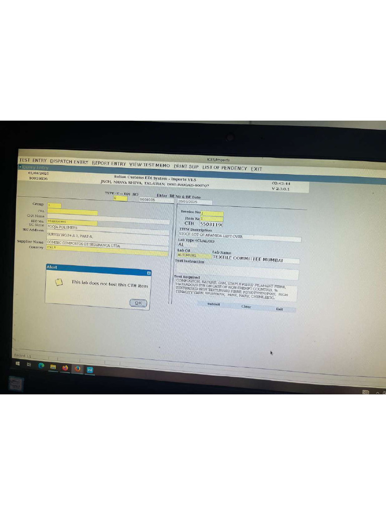 TR Sample Entry | PDF