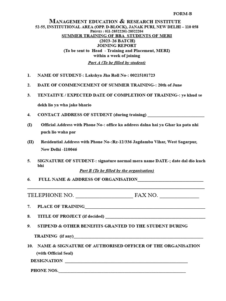 STR Guidelines 2023-26 V Sem | PDF | Behavior Modification | Intelligence