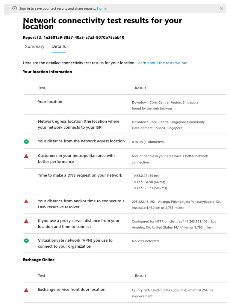 Microsoft 365 Network Connectivity Test | PDF | Domain Name System ...