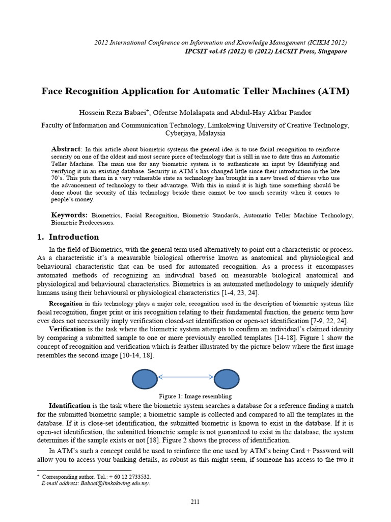 Face Recognition Application For Automat | PDF | Biometrics | Fingerprint