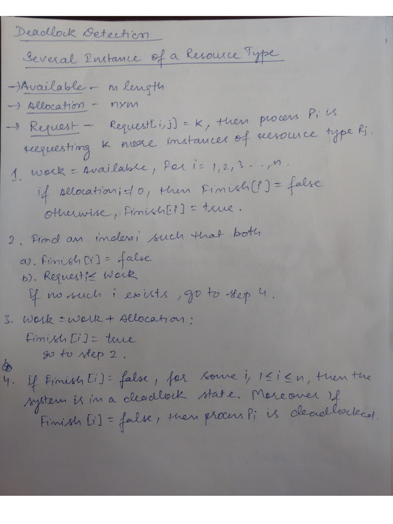 Deadlock Detection Pdf