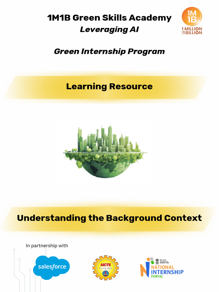 1M1B Green Internship Overview | PDF | Carbon Cycle | Climate Change