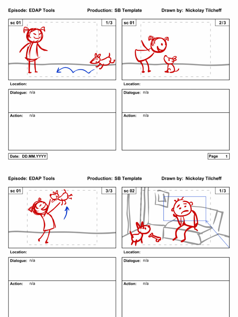 EDAPT Storyboard Template Print Sample | PDF