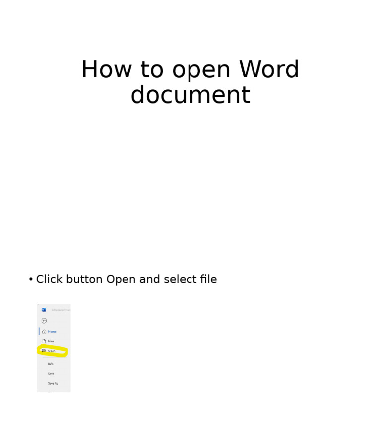 How To Open Word Document | PDF