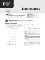Electrostatics JEE Main PYQs (2002-2024) | PDF | Sphere | Electric Field