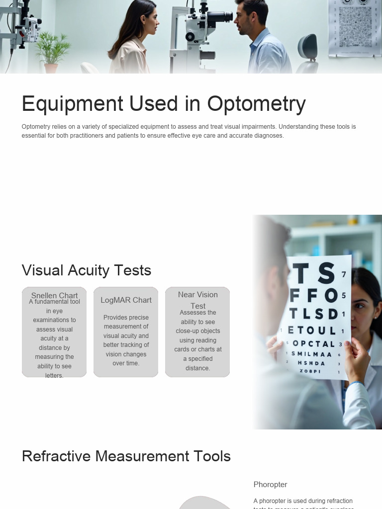Equipment Used in Optometry. | PDF | Visual Acuity | Medical Specialties