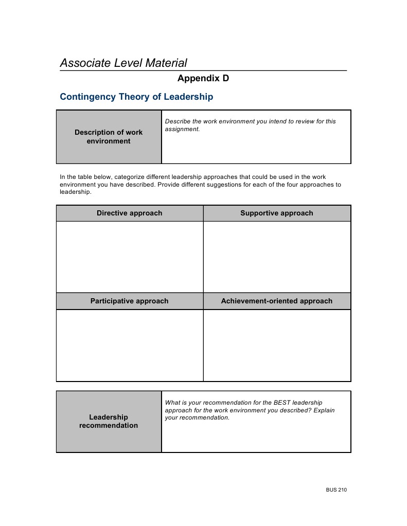 Bus210 Appendix D | PDF