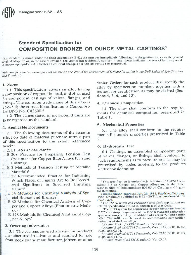 Astm B62 | PDF