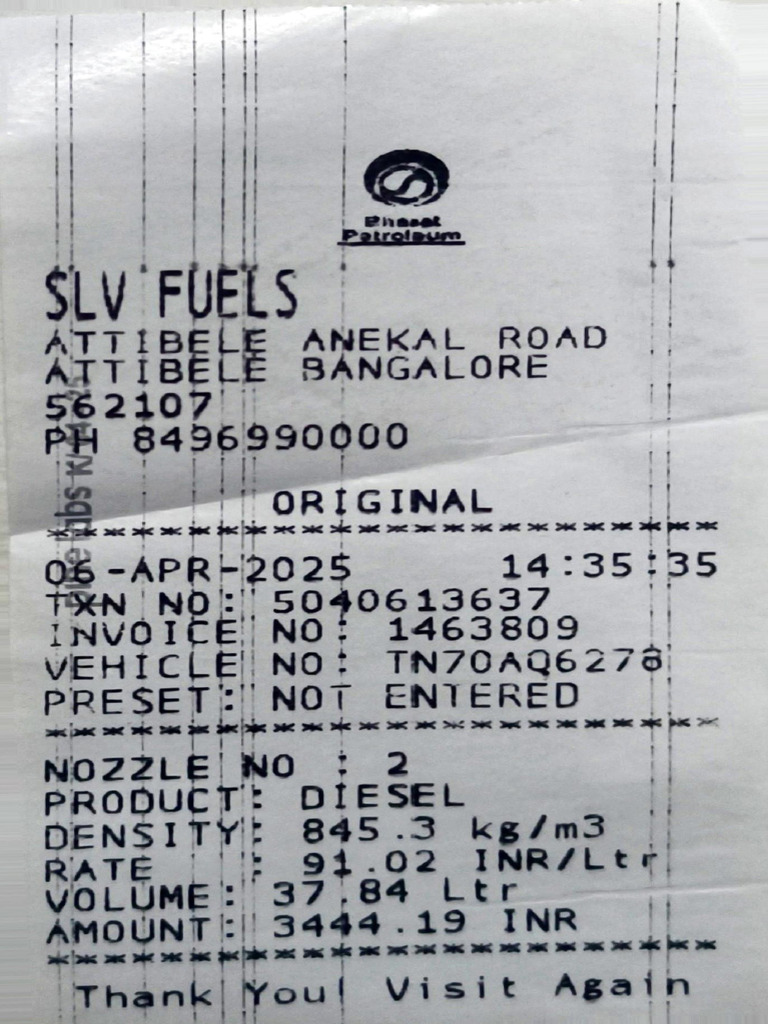 Diesel Bill | PDF