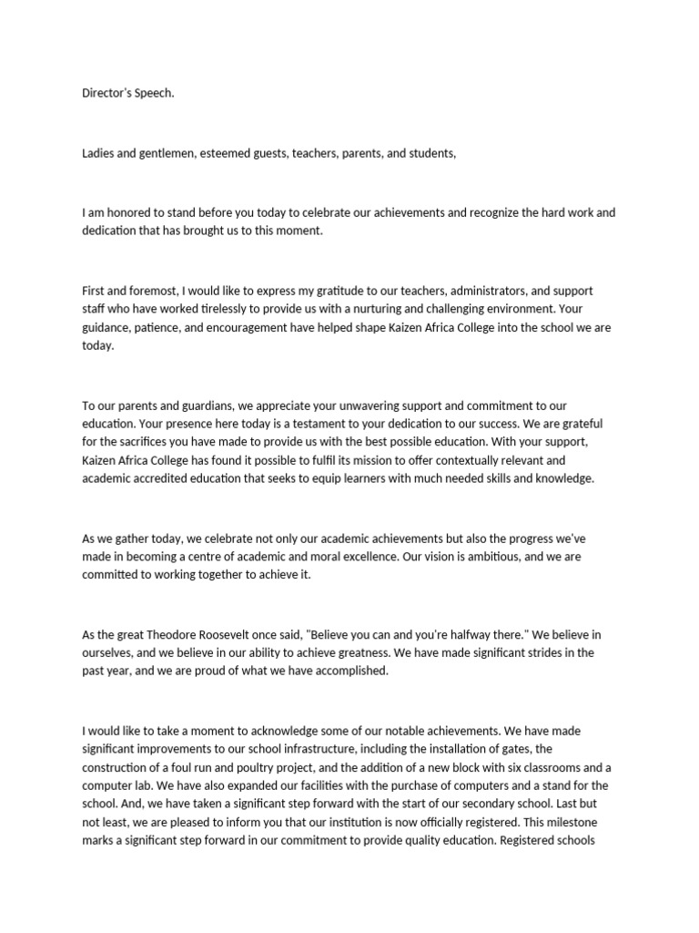 Director's Spee-WPS Office | PDF | Social Psychology | Behavior Modification