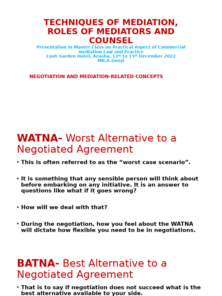 ROLES of MEDIATORS Presentation December 2022 | PDF | Mediation ...