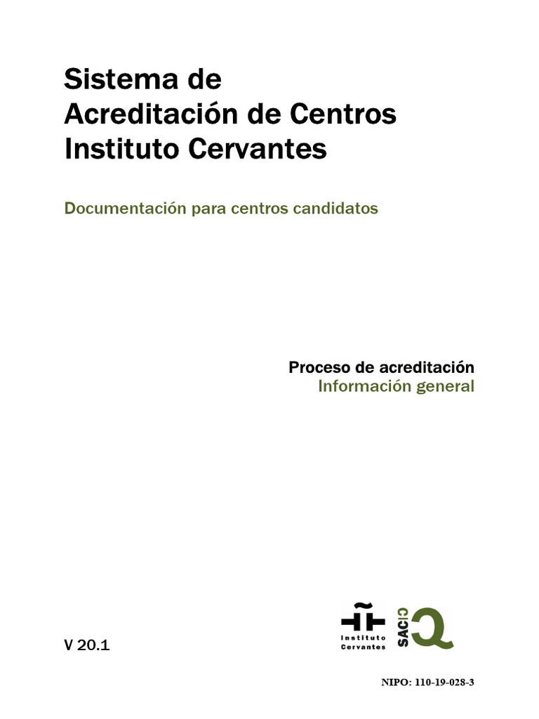 Proceso de Acreditacion Informacion General Sacic 20.1 | PDF | Calidad ...