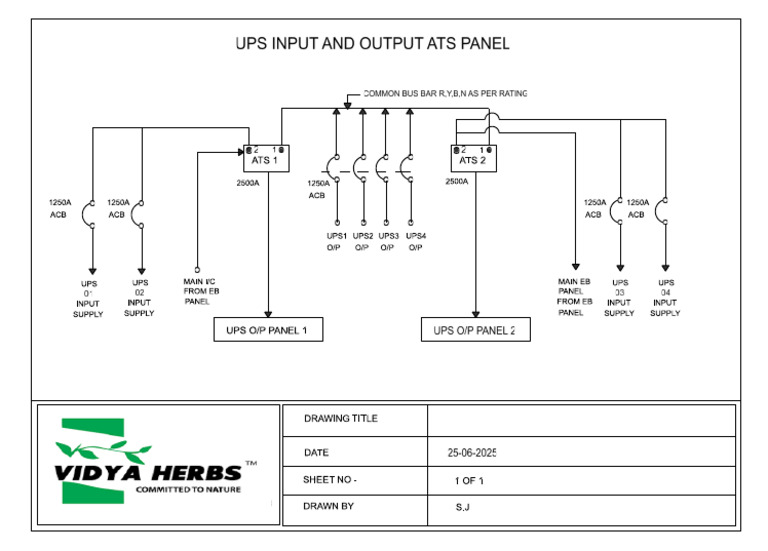 Ups Input and Output Ats Panel - DWG (1) - 1 | PDF