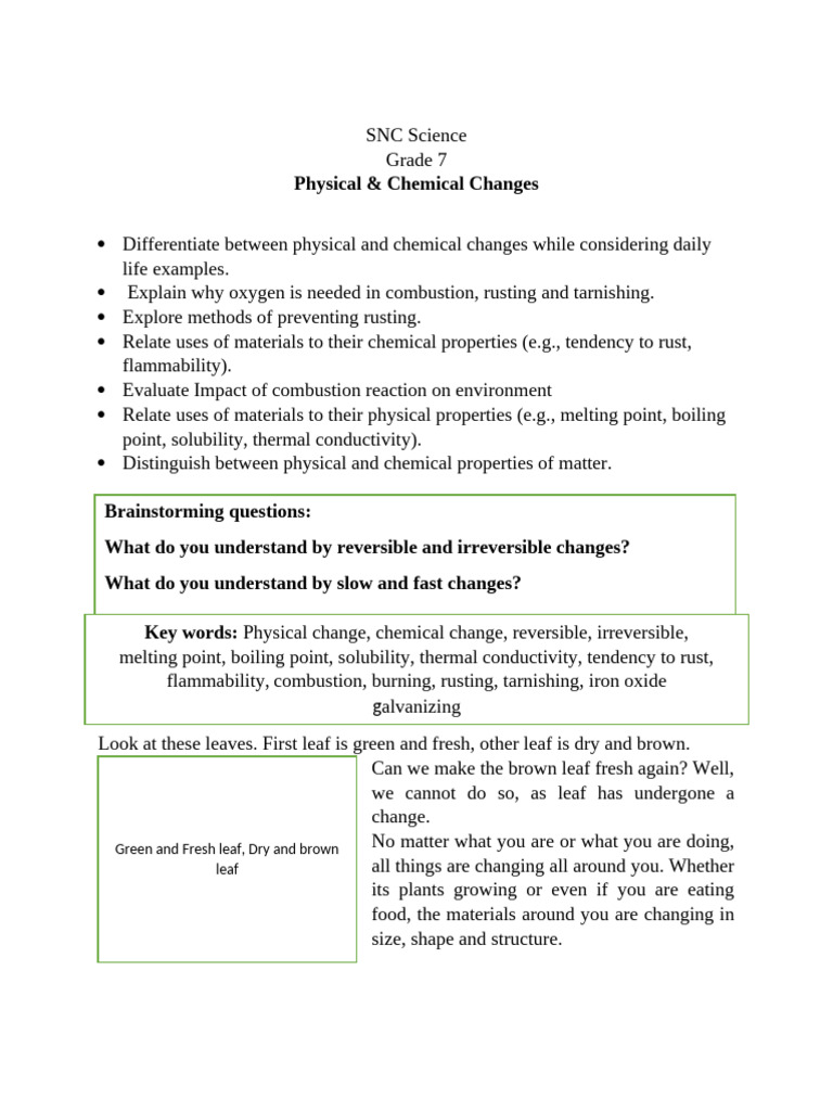 Corrosion: Physical vs Chemical Changes | PDF | Corrosion | Rust