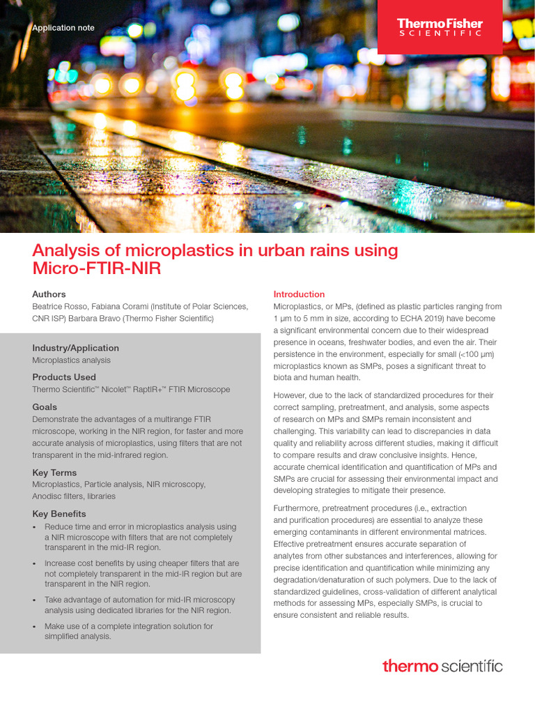 Vib Microplastics With Ftir Raptir Mcs An1268 en | PDF | Spectroscopy ...