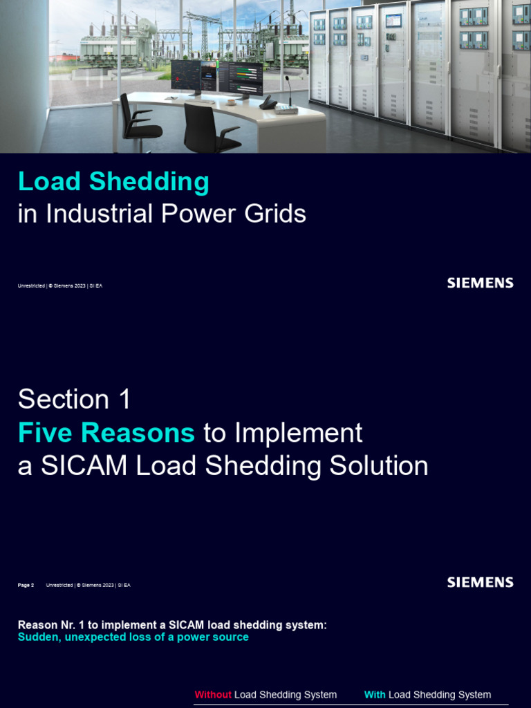 Benefits of SICAM Load Shedding Systems | PDF | Engines | Electrical Grid