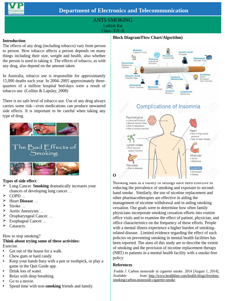 Anti-Smoking Effects and Cessation Tips | PDF | Smoking | Tobacco Smoking