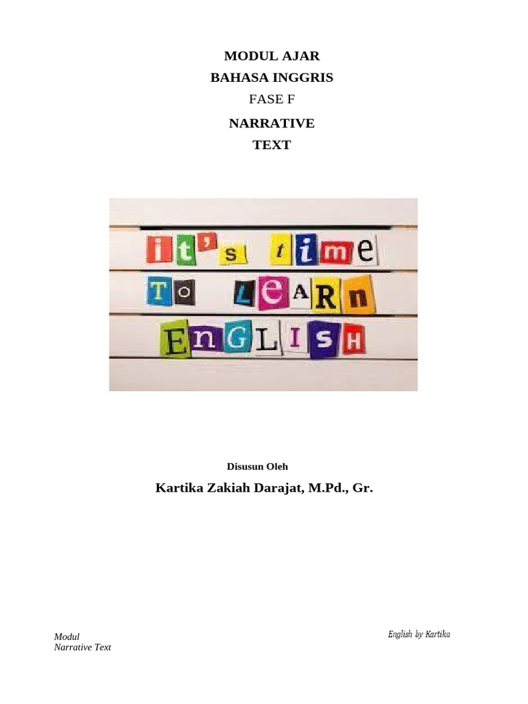 MA Narrative Text 1 Fase F FIX | PDF | Goldilocks And The Three Bears