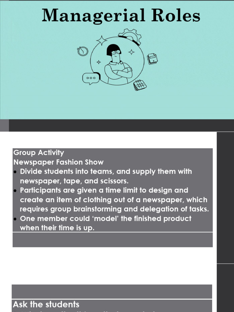 l2 Managerial Roles and Functions | PDF | Skill | Behavioural Sciences