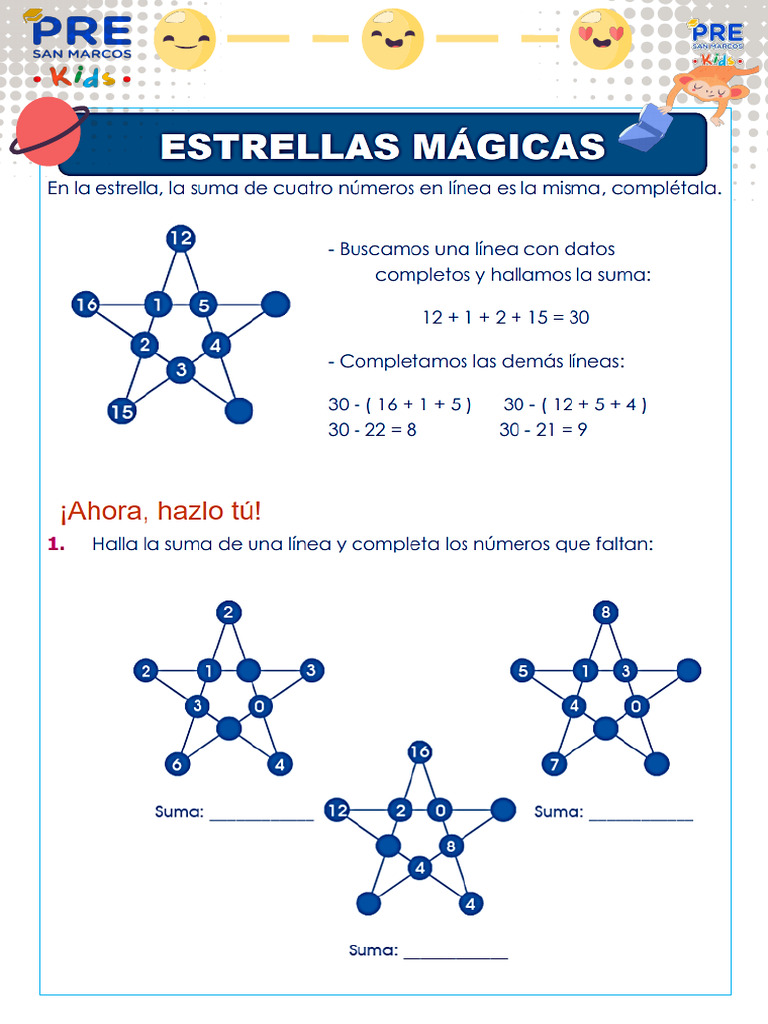 PM-Ejercicios de Estrellas Mágicas | PDF