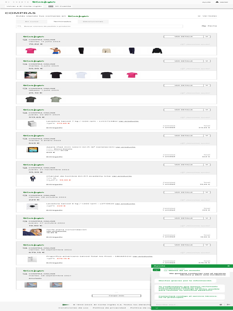 Mi Cuenta - Compras El Corte Inglés | PDF