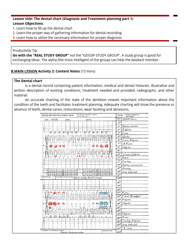 FPD - LEC.SAS.4 Chart Personal Details History Taking | PDF | Pain | Human Tooth