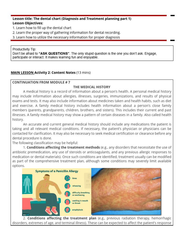 FPD - LEC.SAS.5 Chart Medical Dental History Consent Form | PDF | Informed Consent | Orthodontics