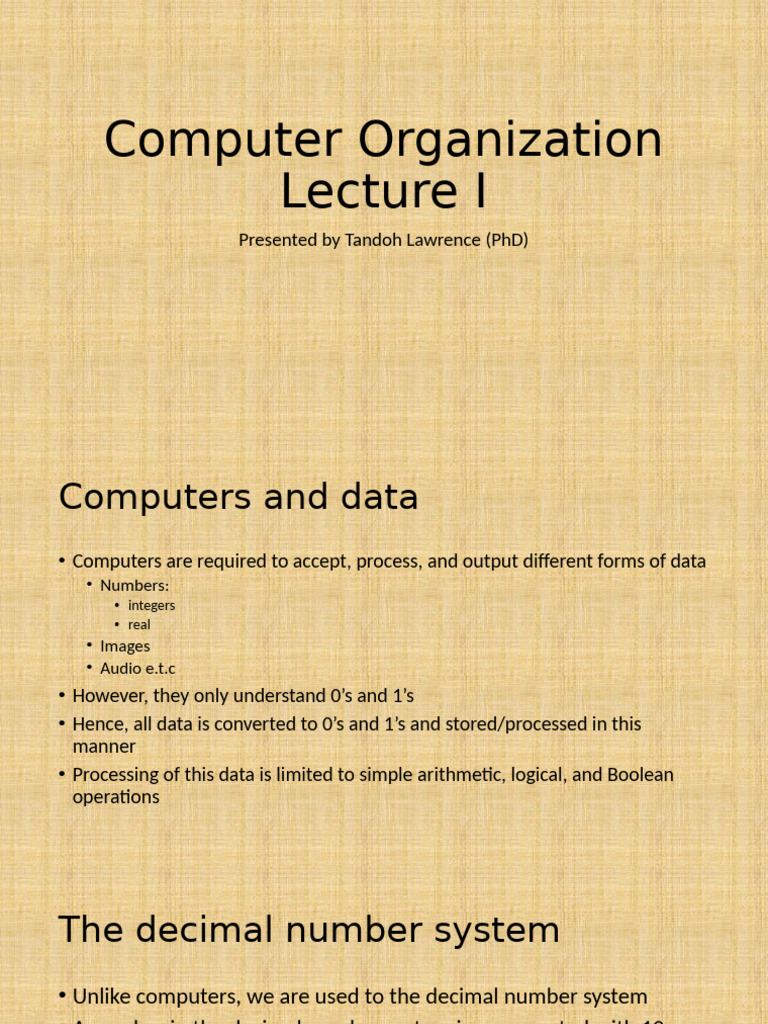 Computer Organization Lecture I-2 | PDF | Encodings | Elementary Mathematics