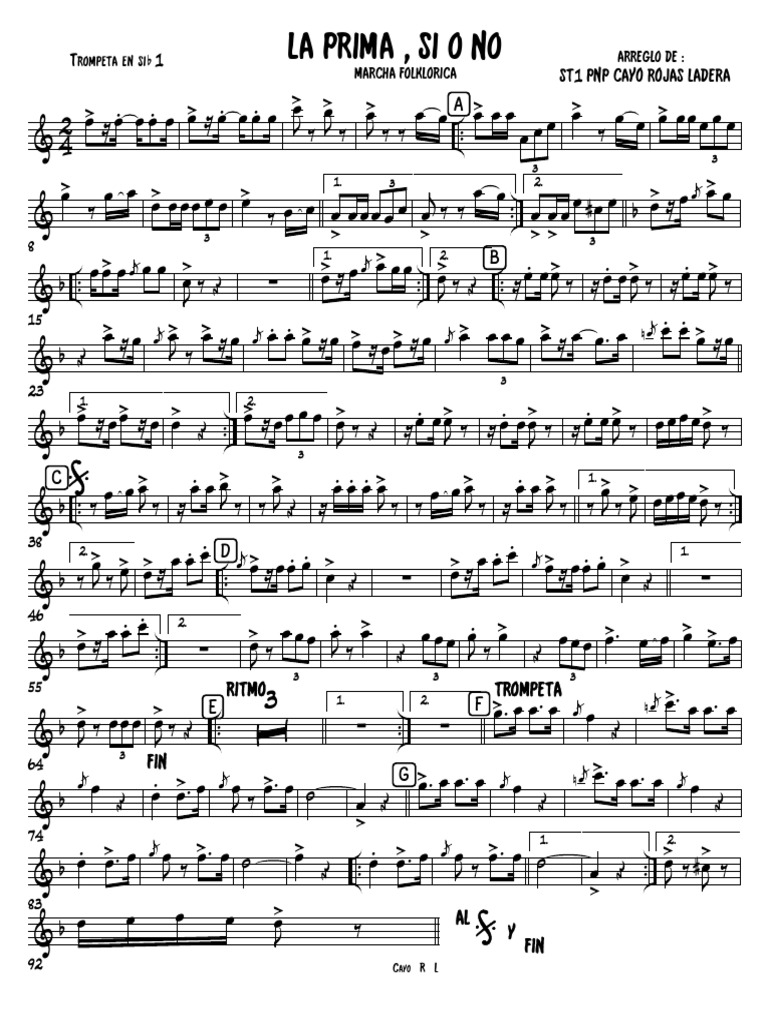 Melba Tromp Arrangement for Trumpet | PDF