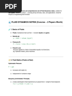 Fluid Mechanics Formulas | PDF
