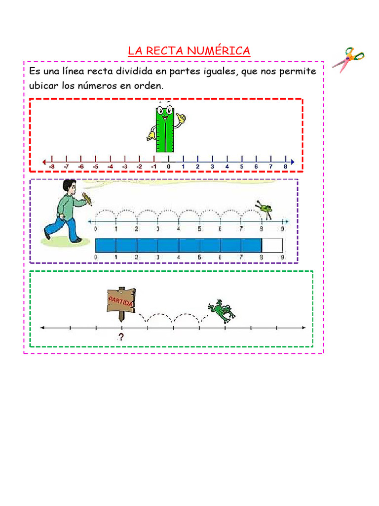 Ejercicios de recta numérica para niños | PDF