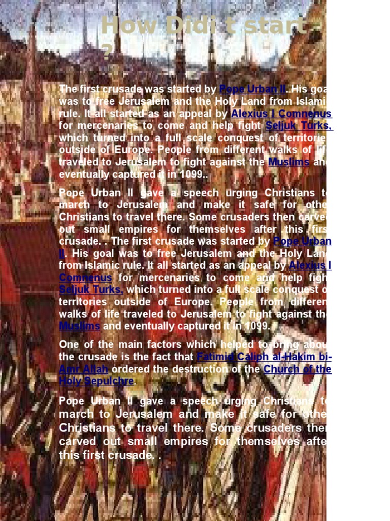 Origins of the First Crusade | PDF | History
