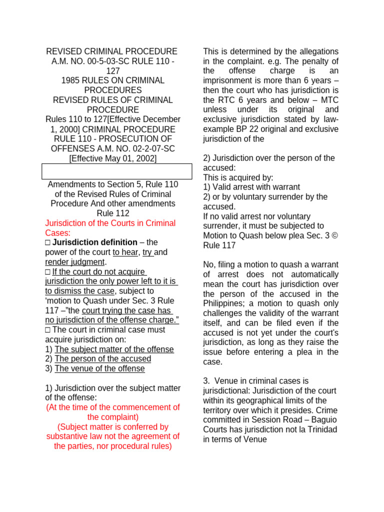 Revised Criminal Procedure | PDF | Prosecutor | Lawsuit