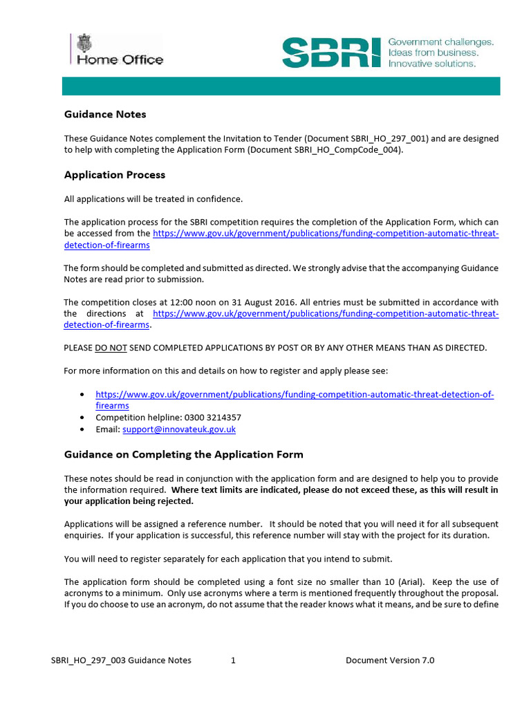 S Bri Ho 29003 Guidance Notes | PDF | Cost | Project Management