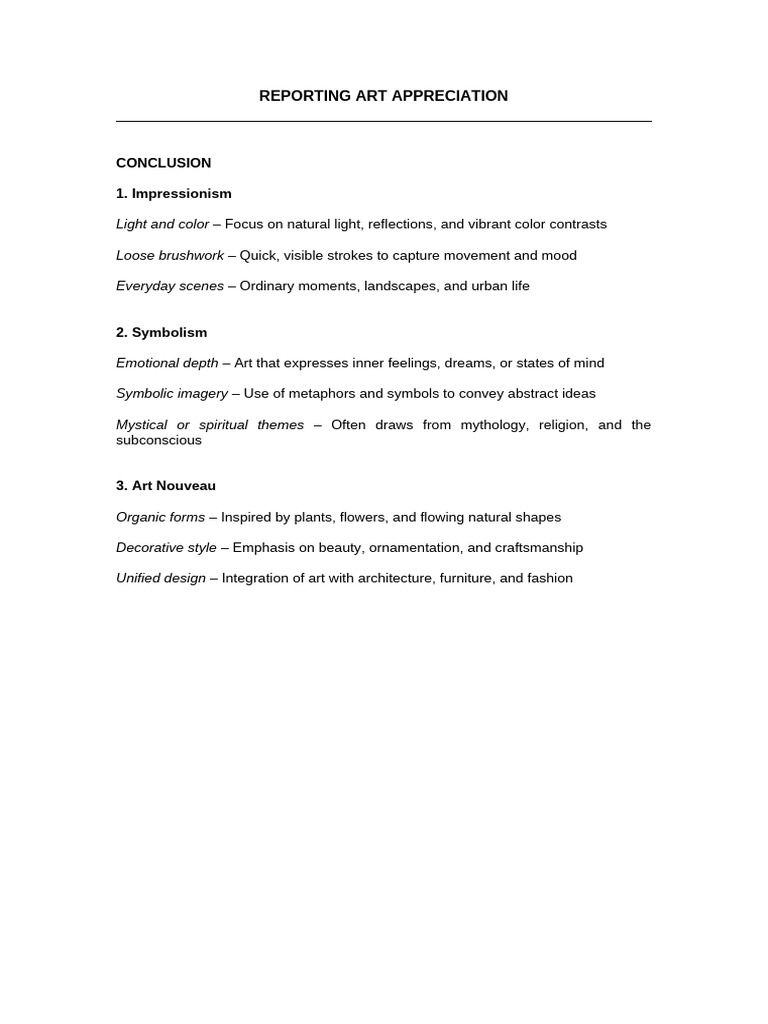 Reporting Art Appreciation | PDF