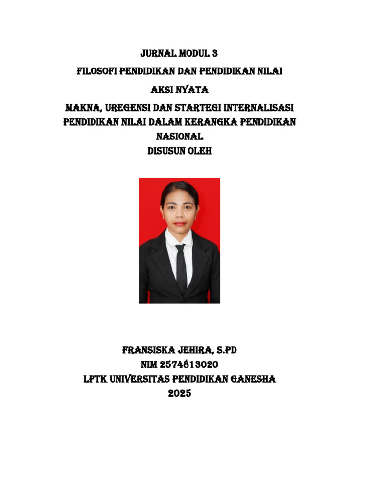 Filosofi Pendidikan Dan Pendidikan Nilai | PDF