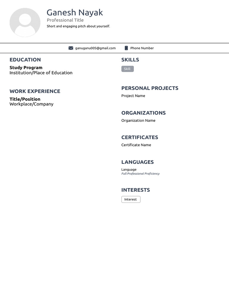 Ganesh Nayak: Education Skills | PDF