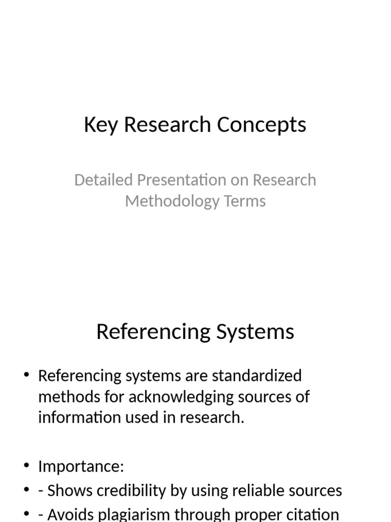 Essential Research Methodology Terms | PDF