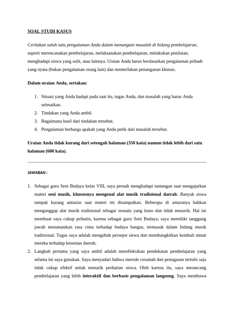 Soal Studi Kasus | PDF