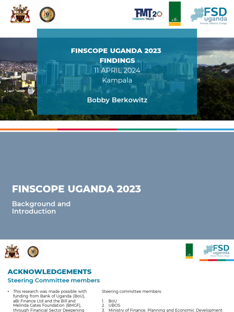 FinScope Uganda 2023 Survey FIndings | PDF | Climate Change Mitigation ...