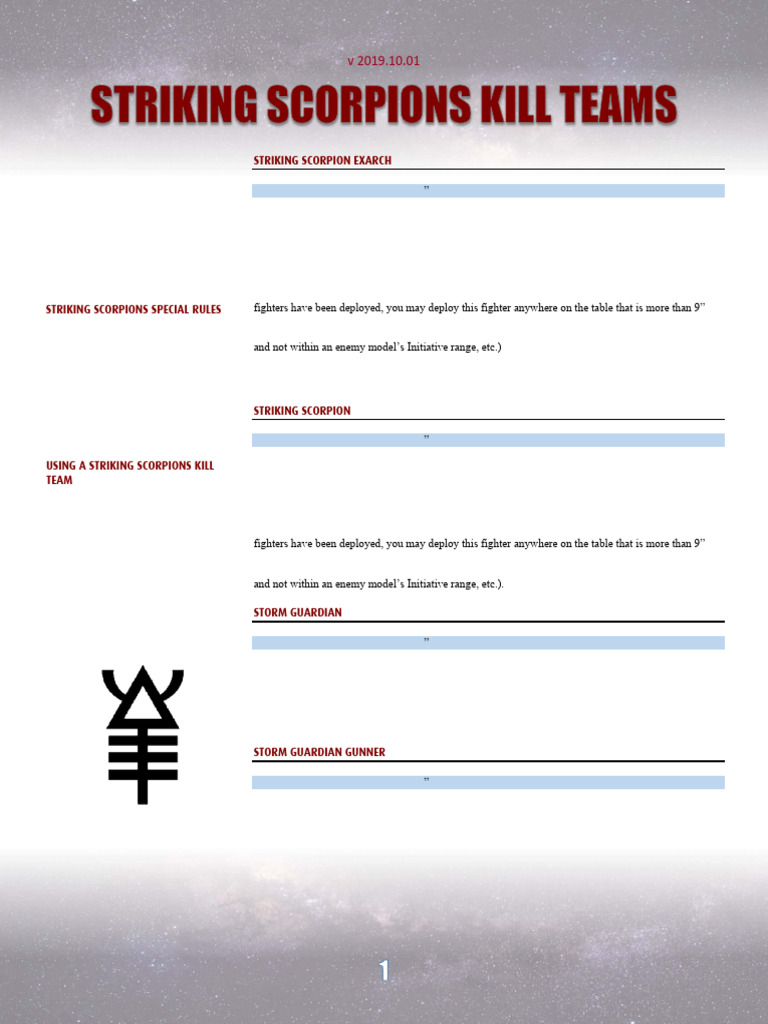 Striking Scorpions Kill Team V 5 | PDF | Fighter Aircraft | Armour