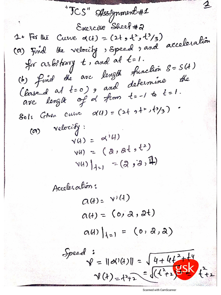 TCS Assignment#1 | PDF