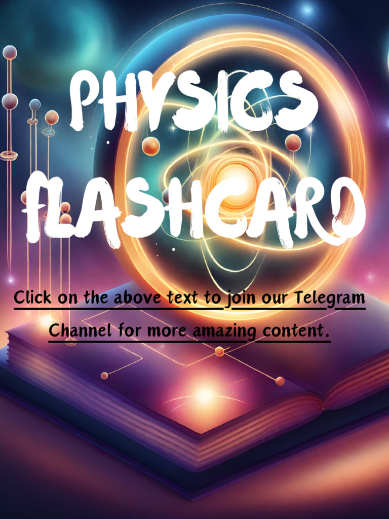 Physics Flashcard For JEE 102 | PDF