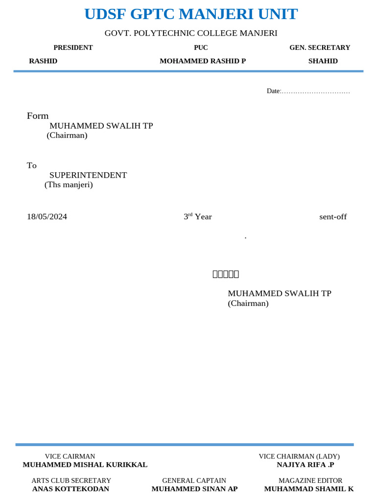 Union Letter Head | PDF