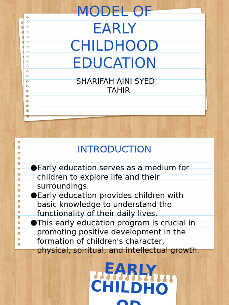 Unit 6 Model of Early Childhood Education | PDF | Preschool | Learning
