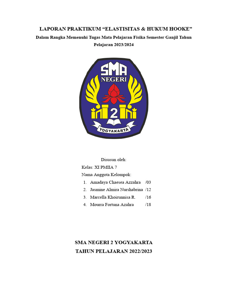 Praktikum Fisika Elastisitas Pegas Dan Hukum Hooke | PDF