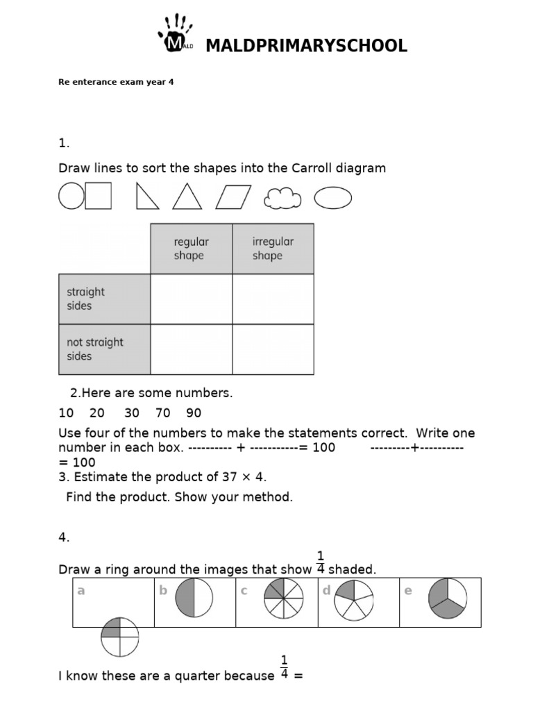 Year 3 Math Term 2 Mid | PDF