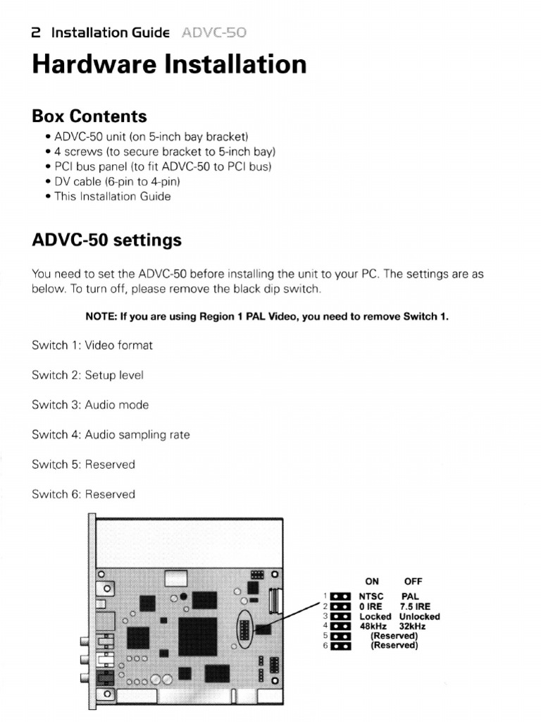 ADVC-50 User Manual | PDF | Media Technology | Computer Architecture