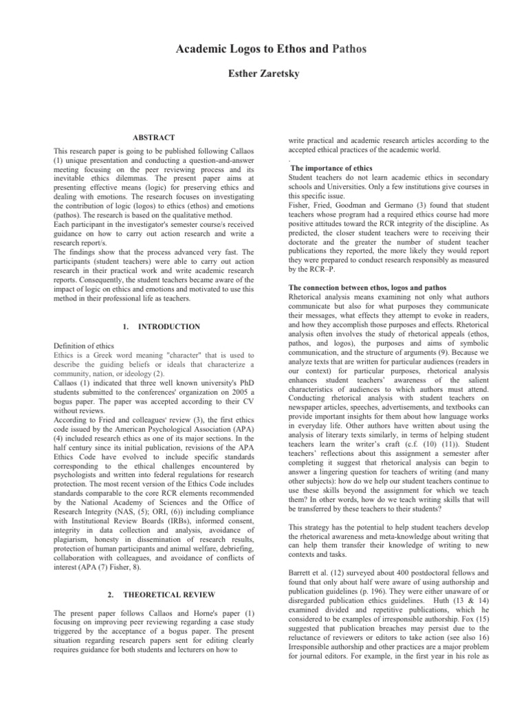 Understanding Pathos in Academic Ethics | PDF | Plagiarism